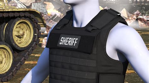 Sheriff Black Body Armor Carrier 3d Model 49 Gltf Obj Ma Max