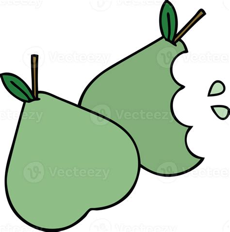 Cute Cartoon Of A Green Pear 44914571 Png