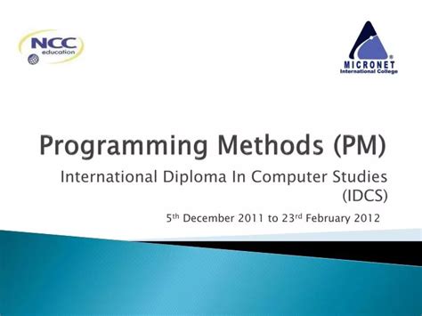 Ppt Programming Methods Pm Powerpoint Presentation Free Download