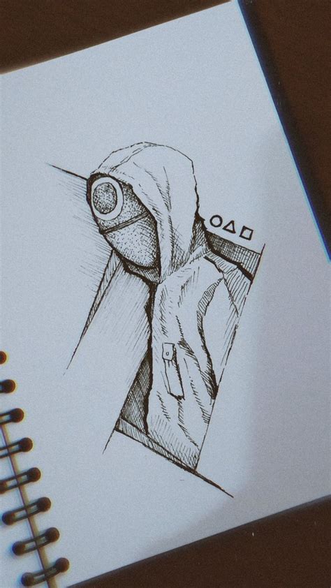 Sketch Squid Game Haris Art 8 Di 2025 Sketsa Anime Sketsa