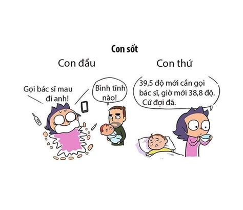 Tranh Vui Nhật Ký Nuôi Con đầu Và Con Thứ Cực Hài Hước Của Mẹ Bỉm Sữa