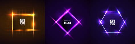 텍스트에 대한 벡터 프레임입니다 현대 미술 그래픽 다이나믹 프레임 세련된 기하학적 모양 검은 색 배경 명함 초대장 기프트 카드