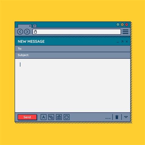 Hand Drawn Blank Email Template Free Vector