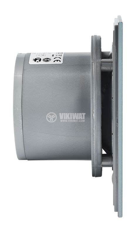 Вентилатор за баня с клапа Mmp 06 ф100mm 220v инокс и бял брокат