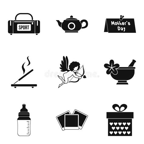 Welfare Icons Set Isometric Style Stock Vector Illustration Of