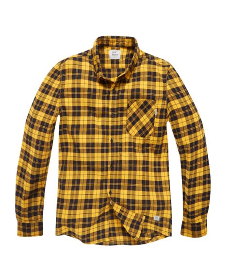 Koszula flanelowa Vintage Industries Riley żółta kratka WARAGOD