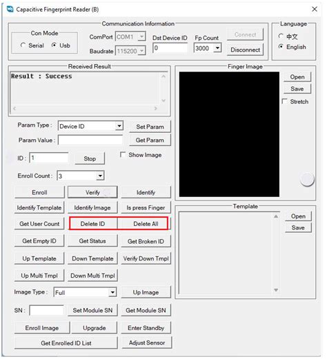 Integrated Capacitive Fingerprint Module Cortex Core Uart Serial Port