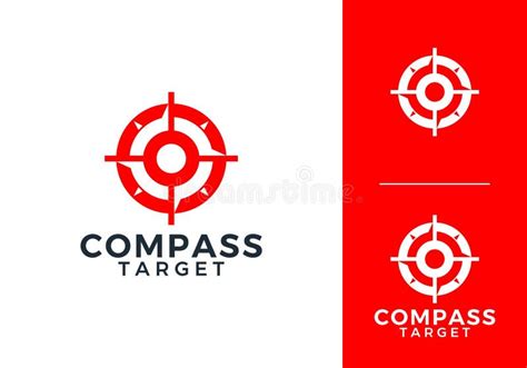 Simple Compass And Target Logo Travel Adventure Symbol Vector Design