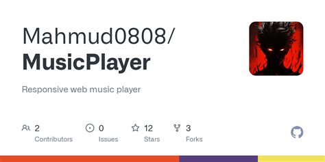 Github Mahmud0808musicplayer Responsive Web Music Player