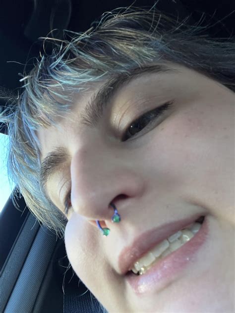 Got My Septum Pierced Yesterday 3 Rgothgirls