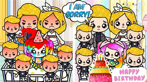 My Brothers Hate Me Because I Have Rainbow Hair 😭 Sad Story Toca