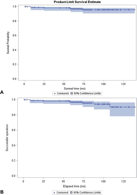 A B Kaplan Meier Survival Curves Download Scientific Diagram