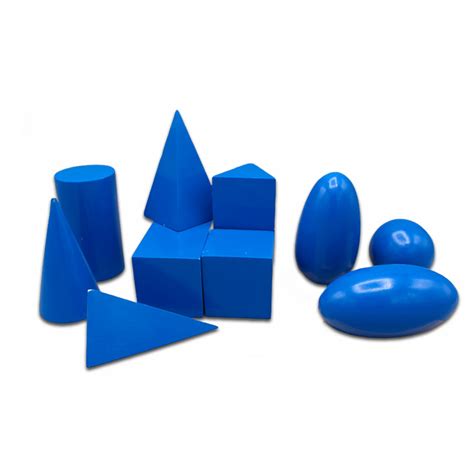 10 PCS Montessori Geometric Solids With Bases Stationery Art
