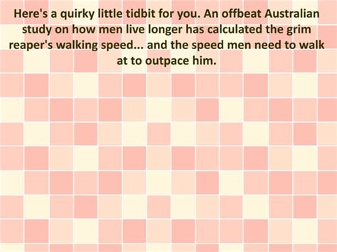 Men Live Longer If They Walk Faster Ppt