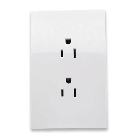 Double Socket Light Switch PC Panel American Wall Switch Electric Skin Feeling PC Socket