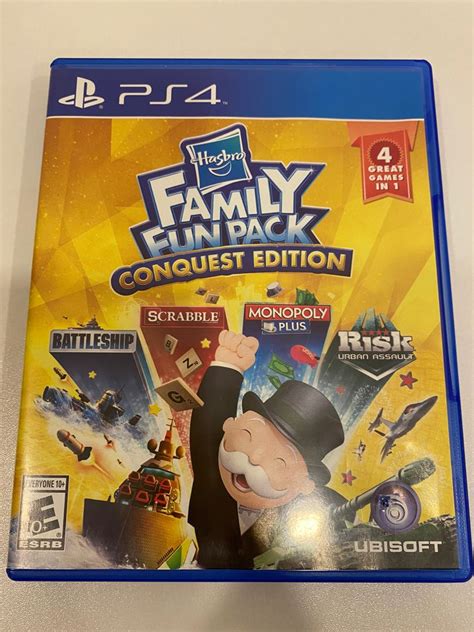 4-IN-1 Hasbro Family Fun Pack Conquest Edition Monopoly Scrabble ...