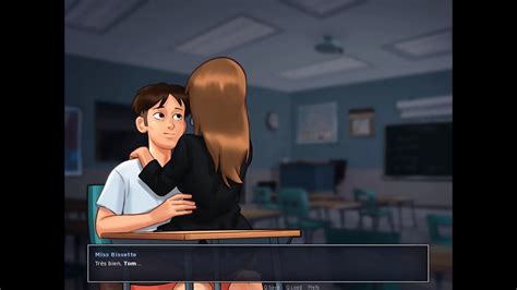 Summertime Saga French Milf Professor Kisses Her Student On His Chair