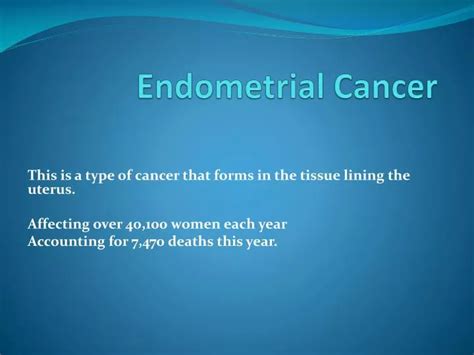 Ppt Endometrial Cancer Powerpoint Presentation Free Download Id