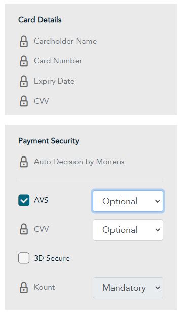 Payment Methods Moneris Dakis Knowledge Base