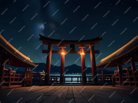 Premium Photo Wallpaper Of The Itsukushima Shrine Space Masterpiece