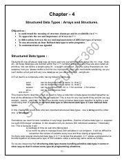 Computer Science Notes Ch D Arrays And Structures Unlocked Pdf Chapter Structured Data