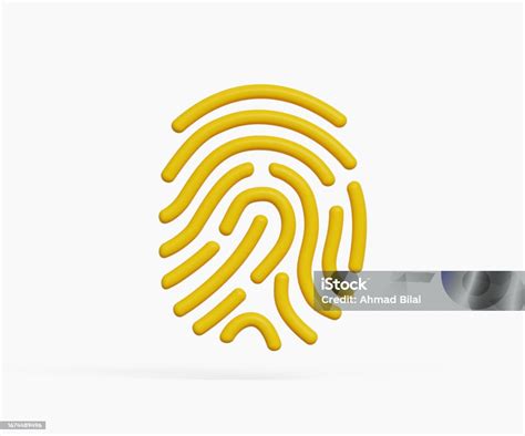 3d 지문 아이콘입니다 생체 인증 Id 지문을 터치합니다 지문 스캔 기호입니다 3d 그림 3차원 형태에 대한 스톡 사진 및 기타 이미지 Istock