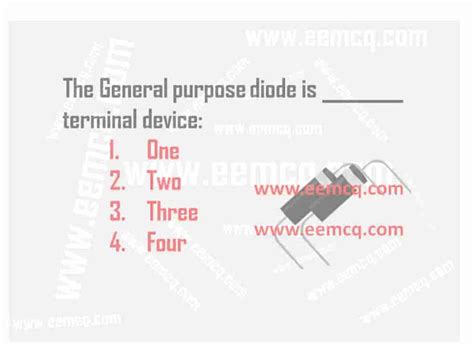 Basic Electronics Basic Concepts About Diode Electrical Engineering MCQS