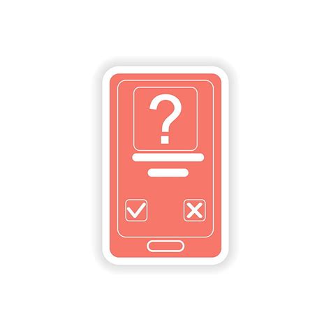 สติกเกอร์กระดาษบนพื้นหลังสีขาวเวกเตอร์ Sms โทรศัพท์มือถือ Ai Eps