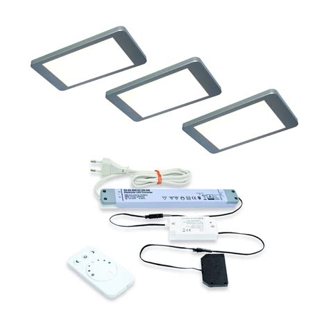 IP Emotion Led Set Van Spots Met Dimmer Onderbouw V W RVS Look LED Verlichting