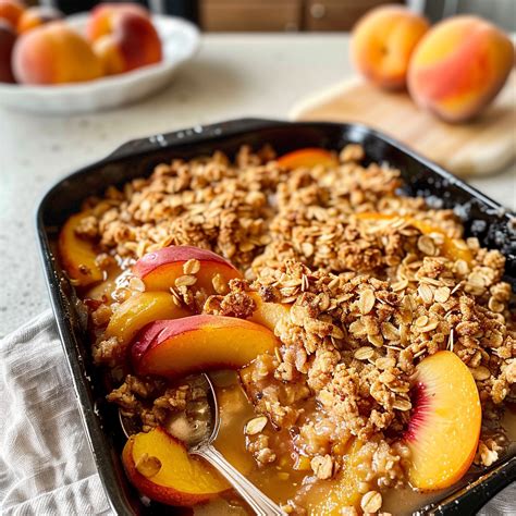 Amazing Homemade Peach Crisp With Oat Topping Delight