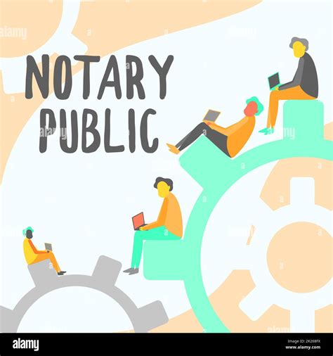Sign Displaying Notary Public Internet Concept Legality Documentation