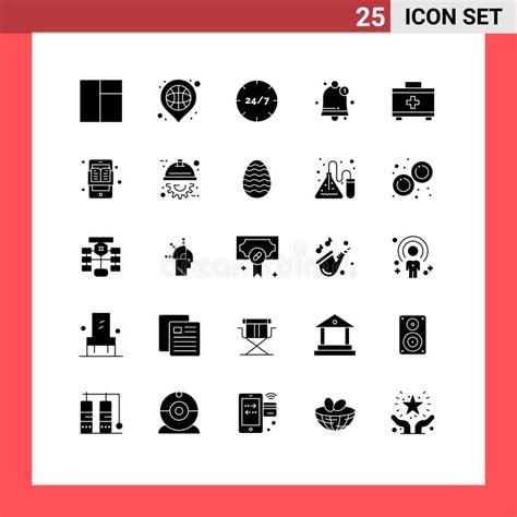 Solid 25 User Experience Icon Set Vector Glyph Style Design Black Icons Set Stock Vector