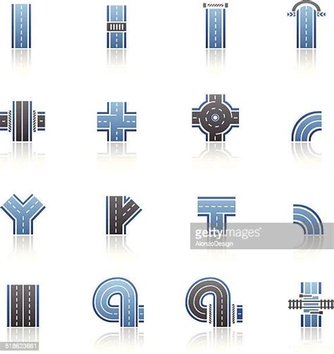 Blue Road Icons High Res Vector Graphic Getty Images