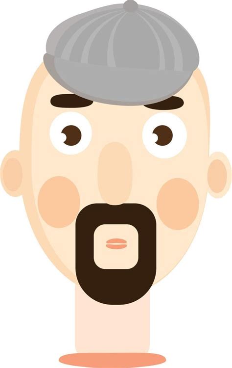 Man With Beard Illustration Vector On White Background Vector Art At Vecteezy
