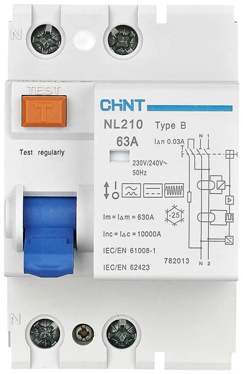 Buy Chint 782016 Nl210 1pn 63a 100ma B 10ka Rccb B 10ka 1 Pin 63 A 0 1