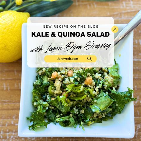 Kale Quinoa Salad With Lemon Dijon Dressing Jenny Reh