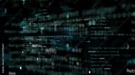 Classic Coding Programming Language Overlay With Black Background