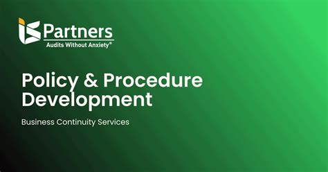 It Policies And Procedures Development Services