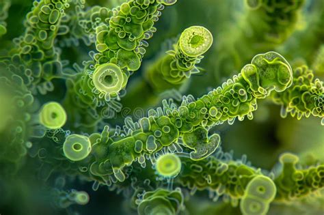 Microscopic View Of Green Algae Stock Illustration Illustration Of Pattern Vegetation 332264573