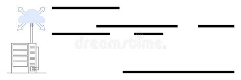 Network Connectivity And Data Flow Diagram Showing Server And Cloud