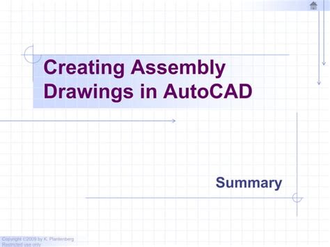 Chapter 13 Assemblies In Auto Cad 2010 Pptx
