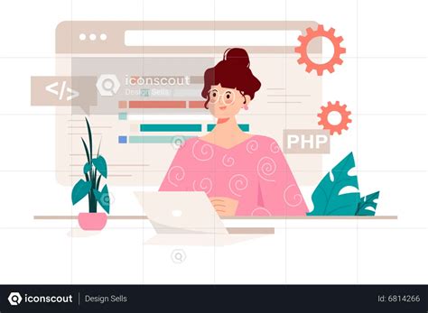 Best Female Developer Illustration Download In Png And Vector Format