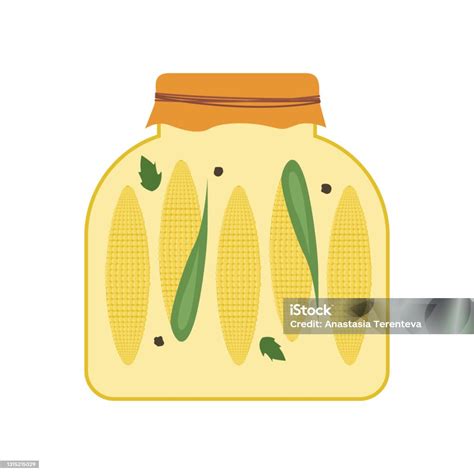 통조림 옥수수 코브 캔 천연 유기농 식품 농산물 벡터 일러스트레이션 거친 필름 효과에 대한 스톡 벡터 아트 및 기타 이미지