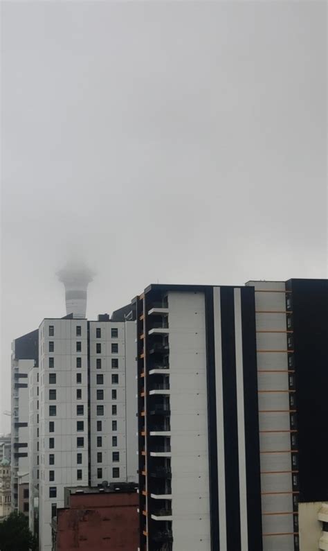 Foggy Partially Invisible Sky Tower Rauckland