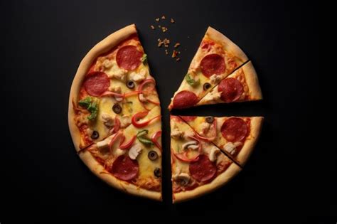 Premium Ai Image Pepperoni Pizza Illustration Ai Generative