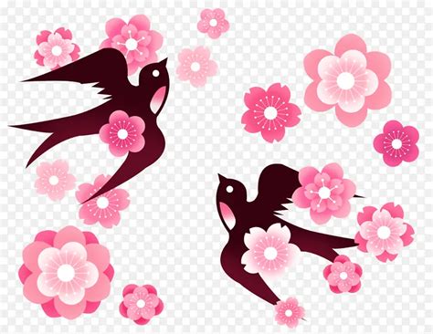 花朵燕子剪纸png图片素材下载图片编号ywjjrgnr 免抠素材网