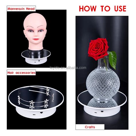 Batteryusb Motorized Rotating Display Stand 20cm 360 Degree Electric