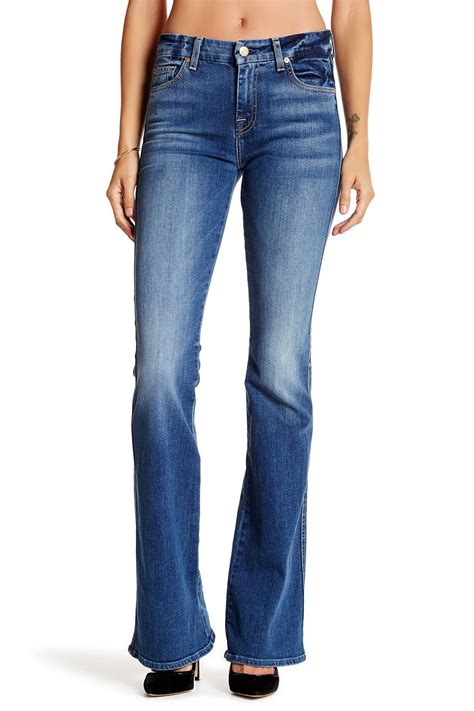 7 For All Mankind A Pocket Bootcut Jean In Blue Lyst