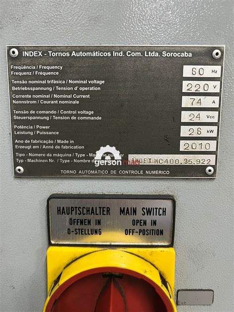Torno Cnc Index Mc400 Ano 2010 Em Região De Campinas