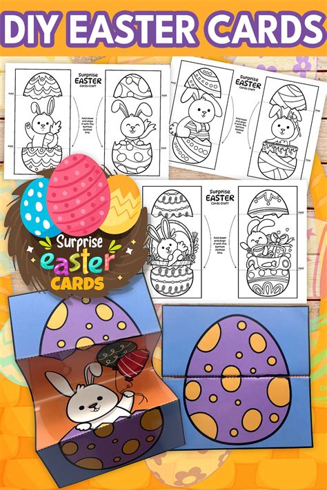 Printable Surprise Easter Cards To Color